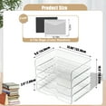 Clear Stackable Paper Trays 4 Pack, Desktop Racks with 4 File Bags, PET ...