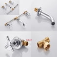 Bathroom Sink Taps Wall Mounted Chrome-Plated, Solid Brass, 360° Swivel ...