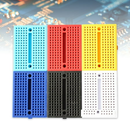 6Pcs BB-601 Breadboard Multi-color Solderless Testing Circuit Board 170 ...