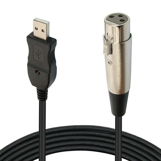 Cable de Micrófono USB, USB A XLR Convertidor de cable de cable De ...