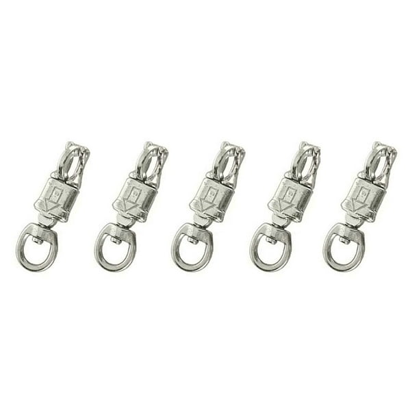 Lot Of (5) 3/4" x 4-3/8" Nickel Plated Iron Heavy Duty Swivel Panic Snaps 40315-5 - Walmart.com