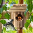 Bird House for Garden Wooden Houses with Pole birdhouses Outside ...