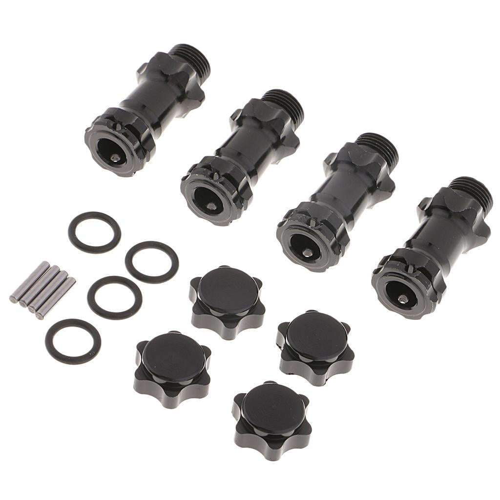 5 Color 4pcs 17mm Hub Hex 30mm Coupler Adapter Combiner /8 HSP RC Black ...