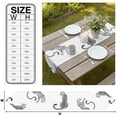 Black Leopards Pattern Table Runner Linen Burlap Table Runner 70 Inches ...