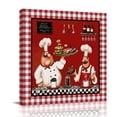 Chefs Canvas Wall Art for Living Room, Food Coffee Cookies Steak Red ...