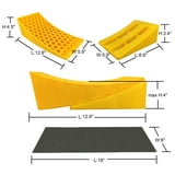 Hyper Tough Heavy Duty Yellow Plastic Curved Level Ramp 13 inch long, 4 ...