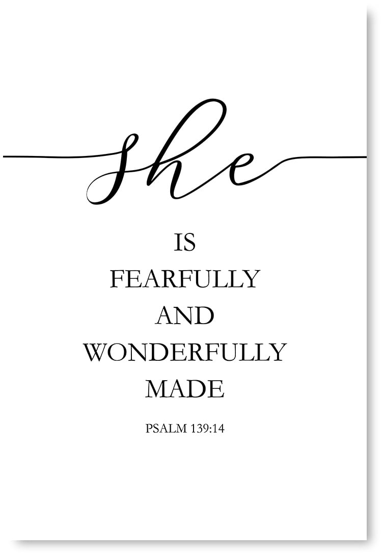 Awkward Styles She is Fearfully and Wonderfully Made Poster Bible Verse ...