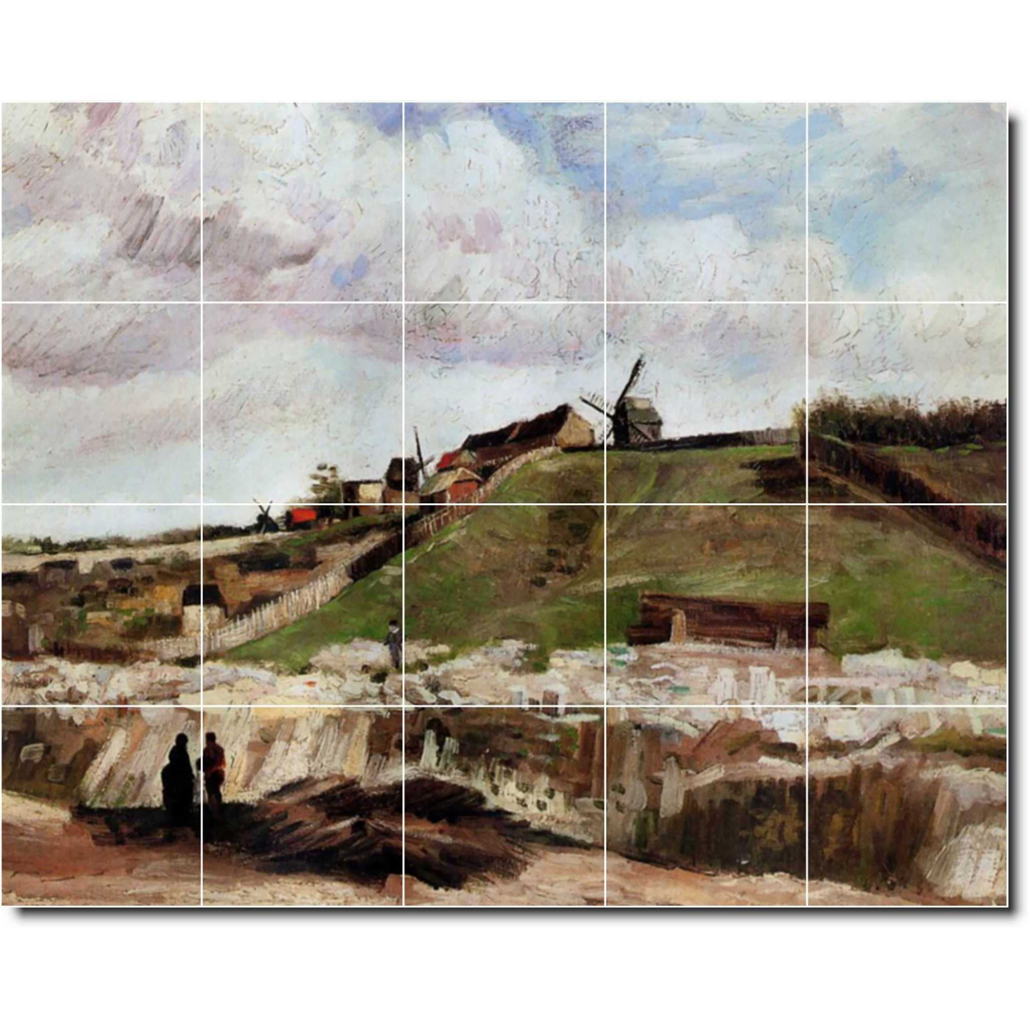 Ceramic Tile Mural-Vincent Van Gogh Country Painting 366. 40" w x 32" h ...