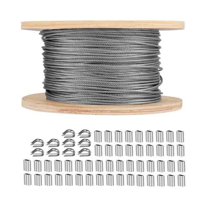 EastVita Wire Rope, 1/8" Stainless Steel Cable Wire Rope, 400FT T316 Cable Wire 7x7 Strand Core ...
