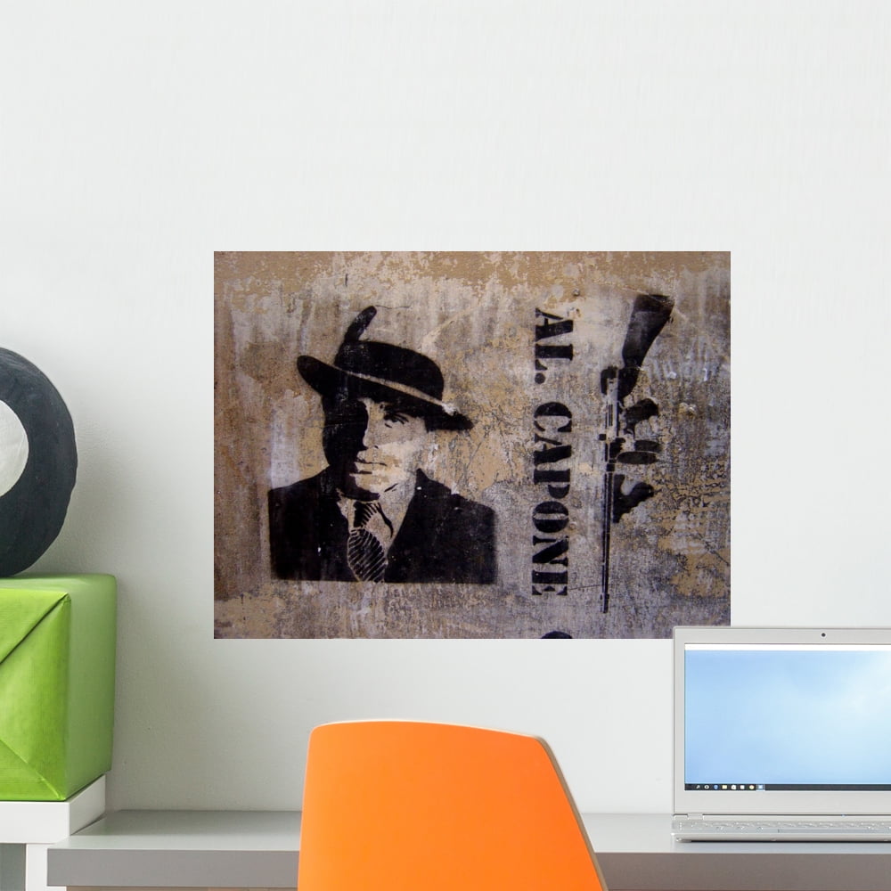 Al Capone Concrete Graffiti Wall Mural Decal by Wallmonkeys Vinyl Peel ...