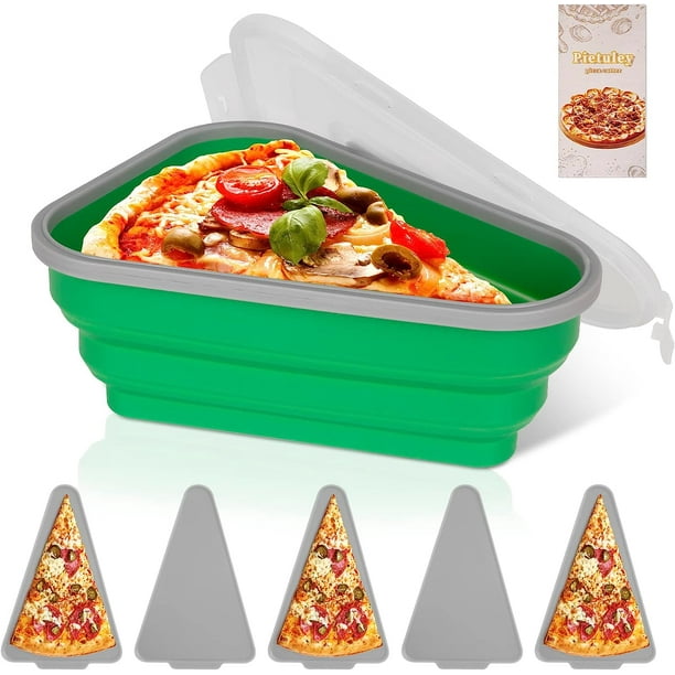 Foldable Pizza Storage Container with 5 Microwaveable Small Trays ...