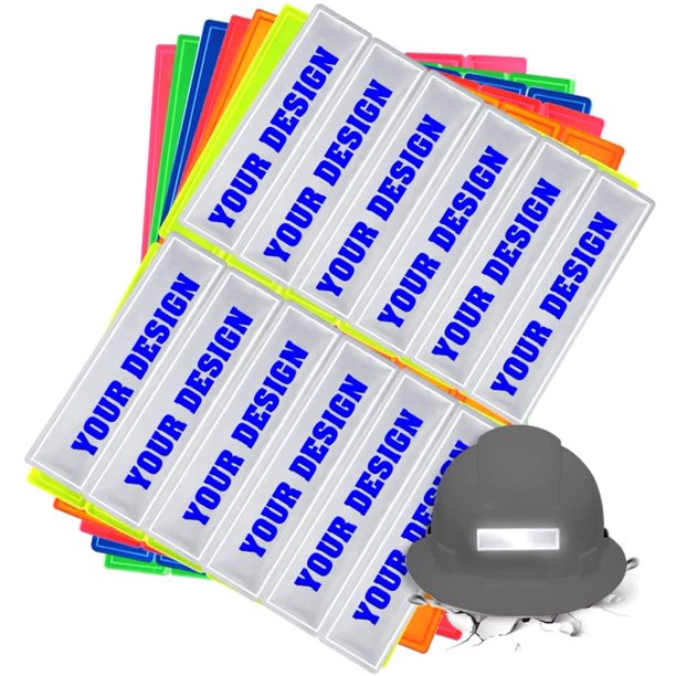 High Visibility Reflective Safety Hard Hat Sticker Customize Logo Hi ...