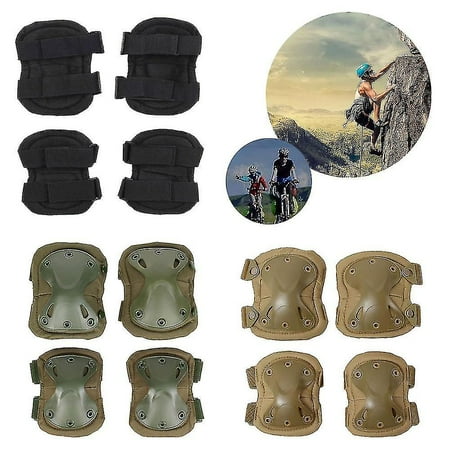 Military Tactical Knee & Elbow Pads Set Anti-impact Hunting Paintball ...
