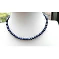 Handcrafted Blue Color Created-Lapis-Lazuli Gemstone Bead Necklace ...