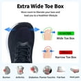 HI HATIDE Womens Wide Toe Box Walking Shoes Comfortable Running Tennis ...