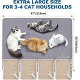 BurgeonNest Cat Litter Mat 47" x 35" Upgraded Felt & Fabric Material ...