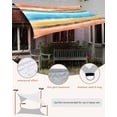 Abstract Waves Sun Shade Sail 8' x 10', Watercolor Orange Blue Modern ...