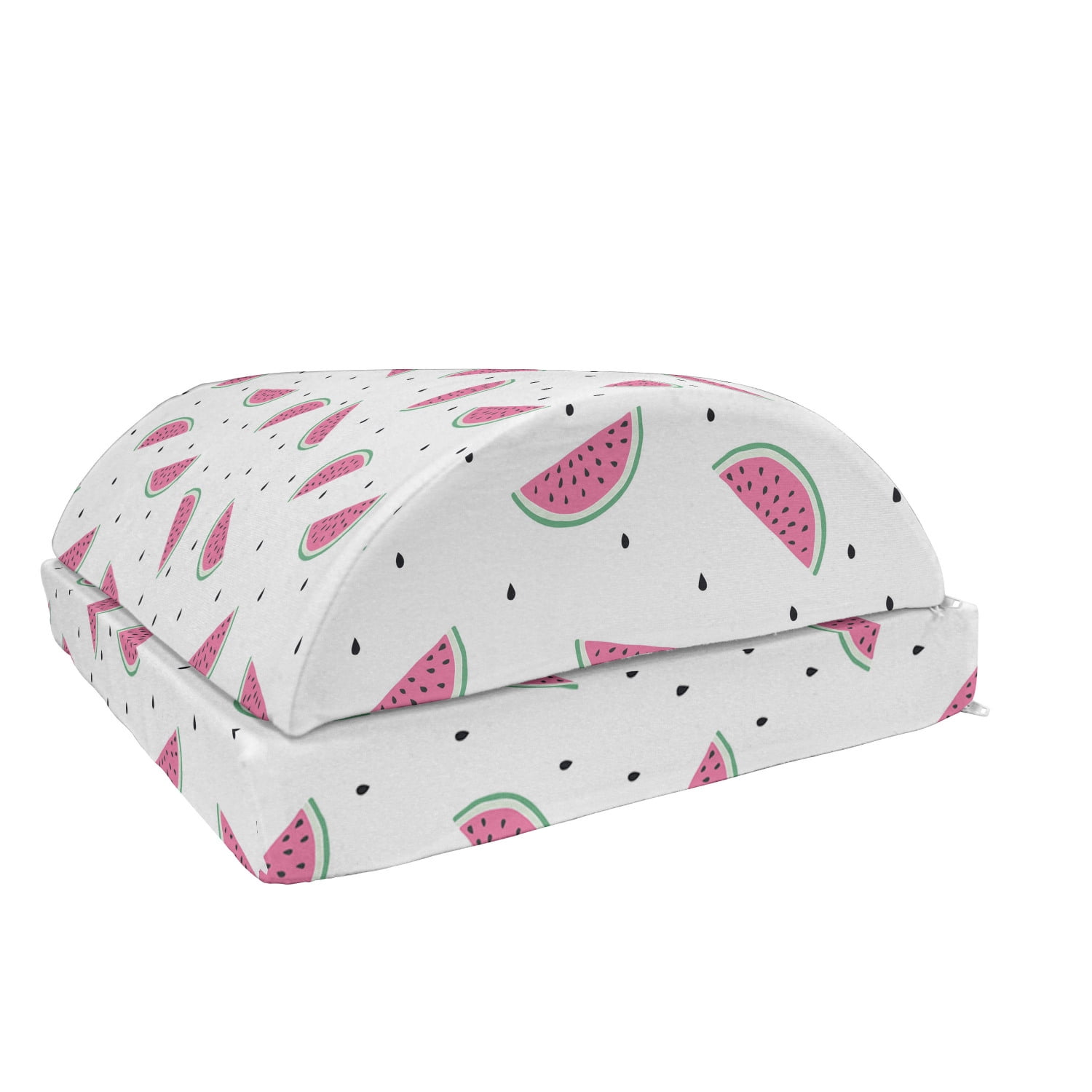 Watermelon Foot Rest, Doodle Watermelon Slices with Raindrop ...