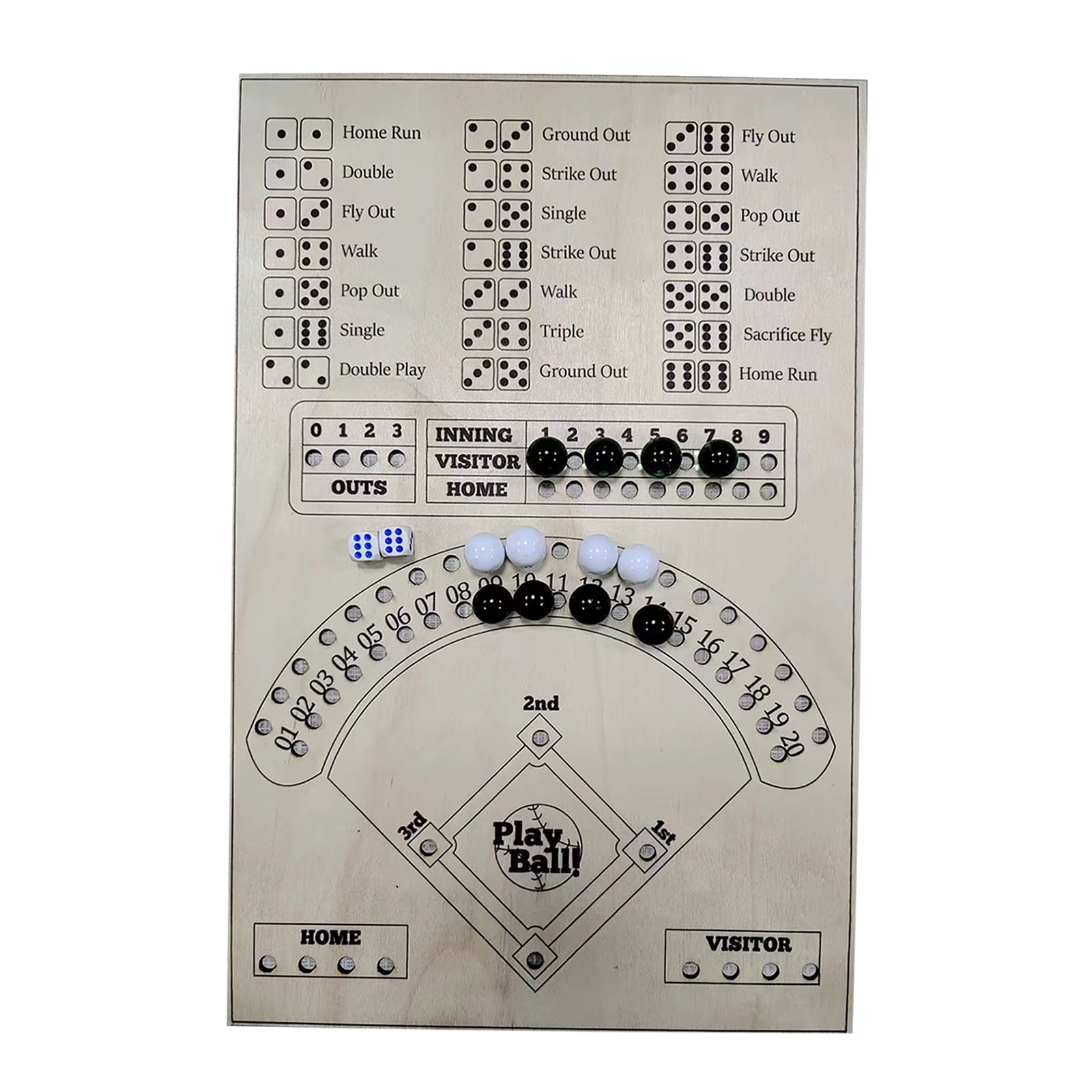 Click here for Domqga Baseball Board Game Baseball Board Game Woo... prices