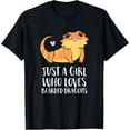 100% Cotton Just a Girl Who Loves Bearded Dragons Lizard Reptile T ...