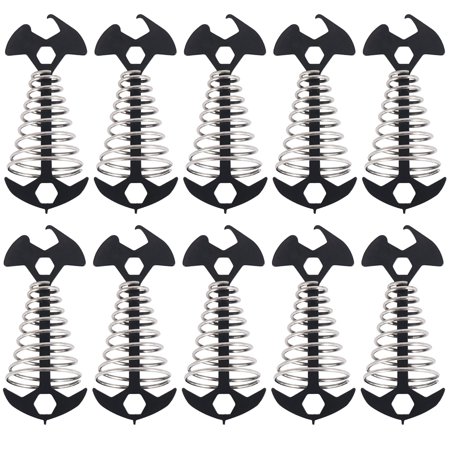10pcs Fishbone Tent Rope Tightener Stainless Steel Spring Deck Tie Down ...