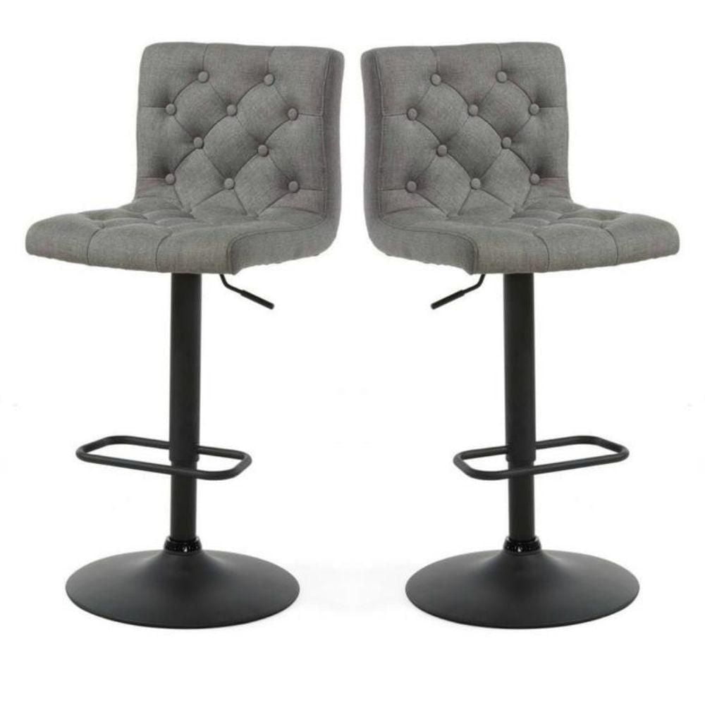 Click here for Take Me Home Furniture Ev Tufted Stool In Grey Wit... prices