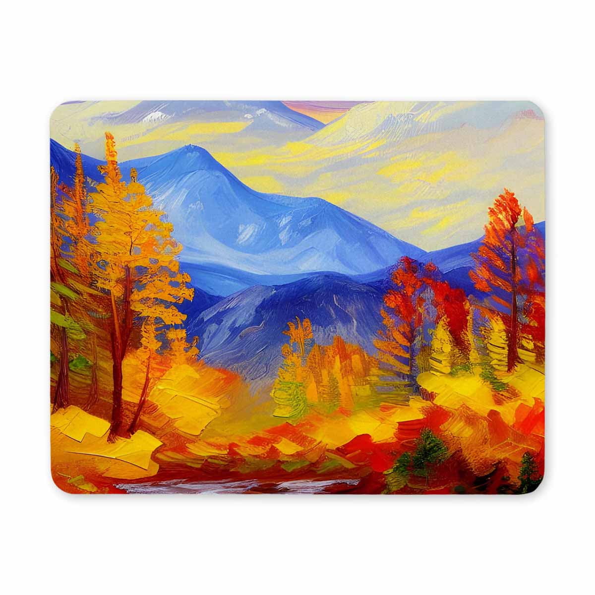 Beautiful Mountain Mouse PadSquare Mouse Mat Waterproof Mousepad Non ...