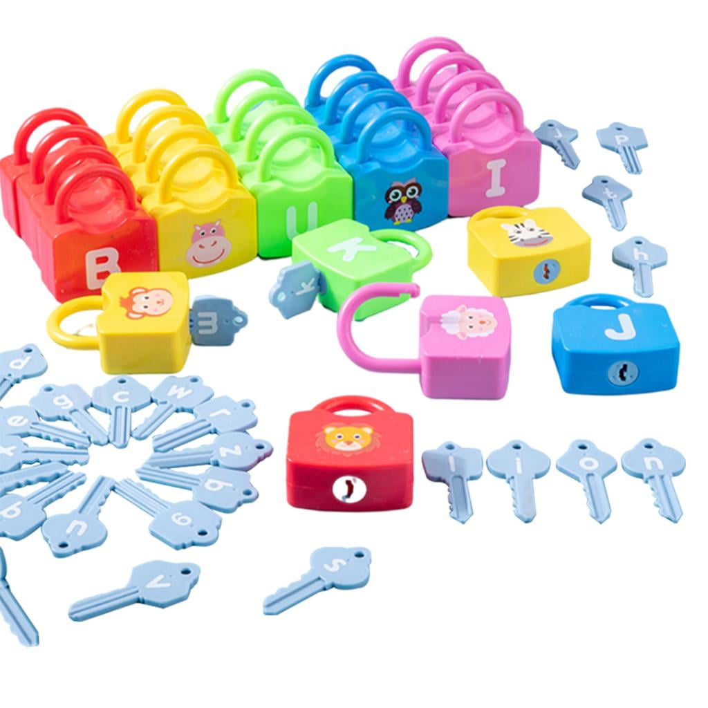 and Locks Set Logical Thinking Unlock Sensory Toys 26 Locks 26 Keys ...