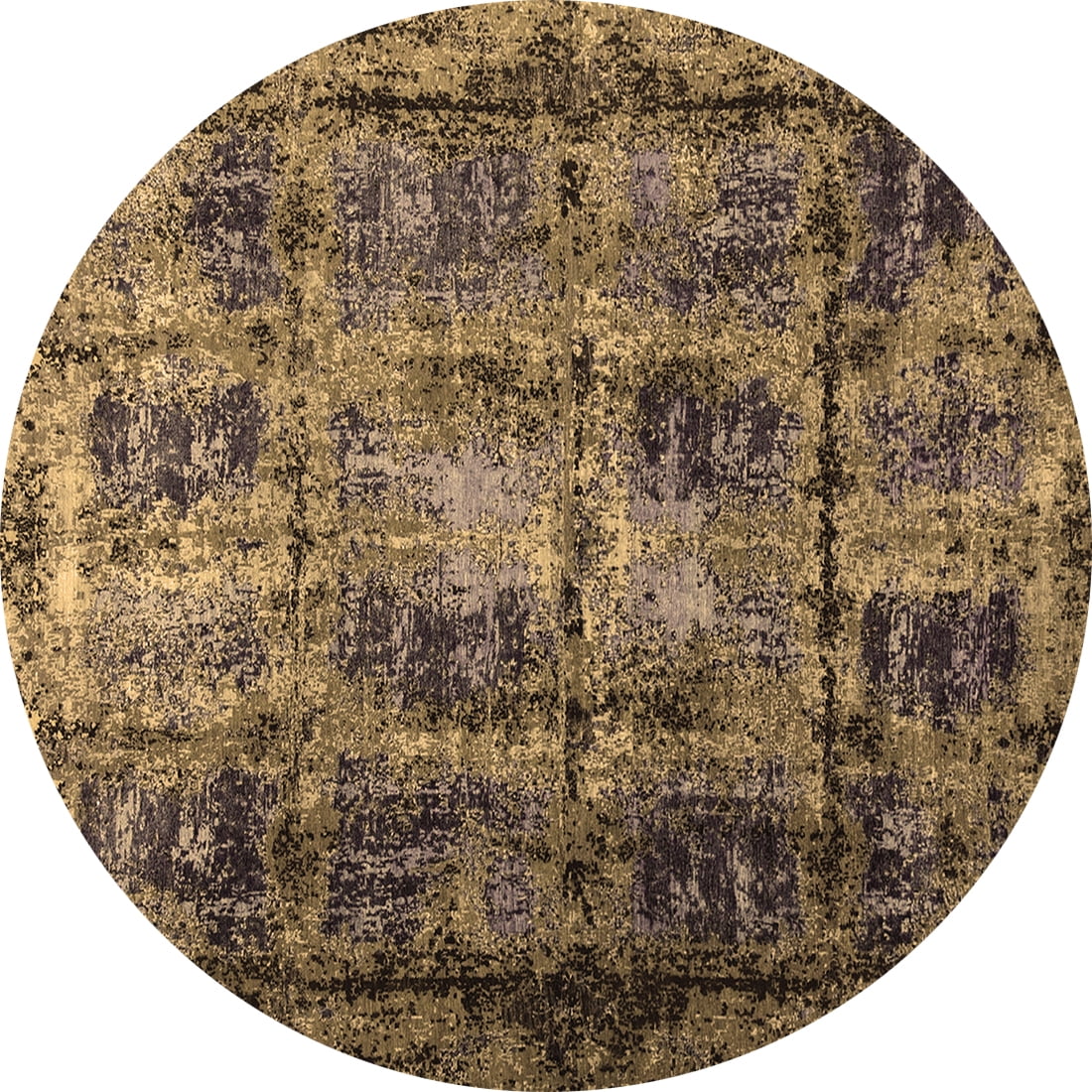 Ahgly Company Indoor Round Persian Brown Bohemian Area Rugs, 5' Round ...