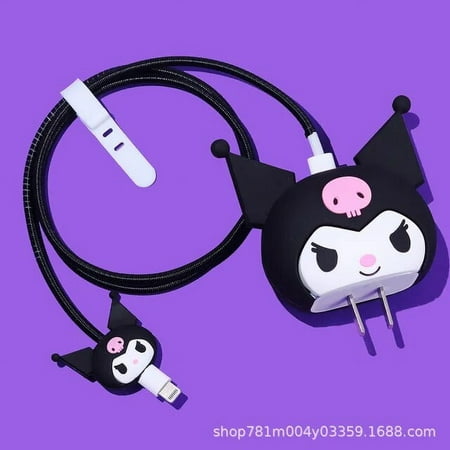 4-piece Set Sanrio Hello Kitty Kuromi Data Cable Bite Protector Winder ...