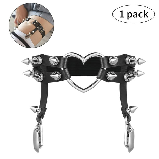 Women heart Garters thigh high harness girls elastic leg chain girl ...