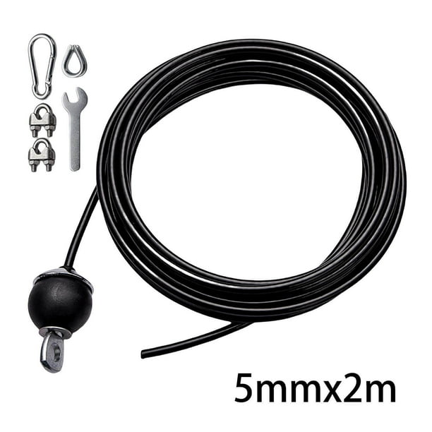 Steel Wire Rope String Dia Pulley Weight Lifting System 5M Exercise ...