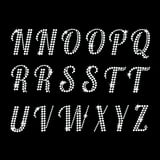 Monogram Alphabet Letters Iron-on Clear Rhinestone Transfer by JCS ...