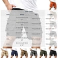 AGKIZG Solid Color Men Shorts Large Pockets Trendy Casual Versatile ...