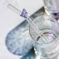 Reusable Glass Straws With Butterfly Eco Friendly Drinking Straws With ...