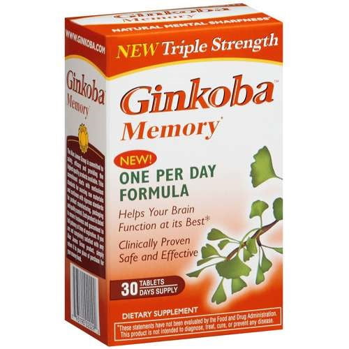 Allen James Group Ginkoba Triple Strength Memory Tablets, 30 Ct ...