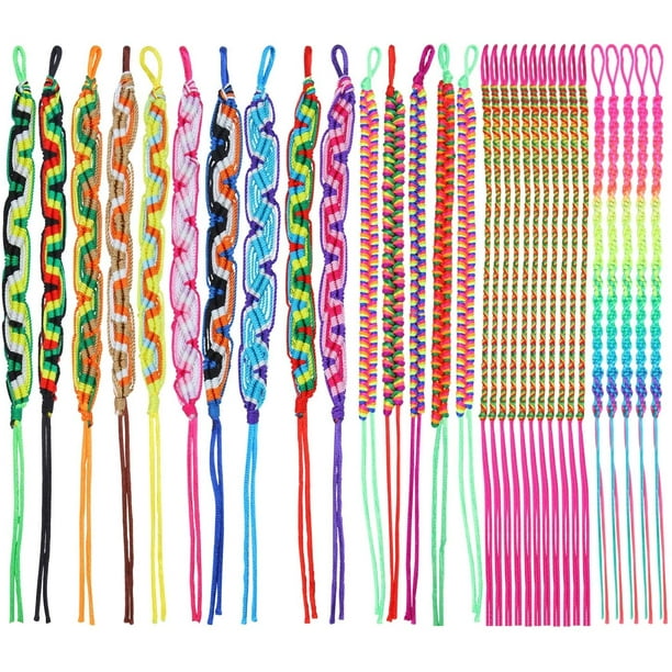 Colorful Friendship Bracelets Handmade Mix 30 Pieces Various Styles ...