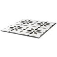 The Tile Life Snowflakes Gris 8.7" x 8.7" Porcelain Patterned Floor and ...