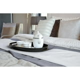 American Atelier Black Serving Tray with Gold Trimming Oval Serving ...