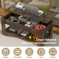 YRLLENSDAN 47.2 Inch Lift Top Coffee Table with Hidden Storage, Ideal ...