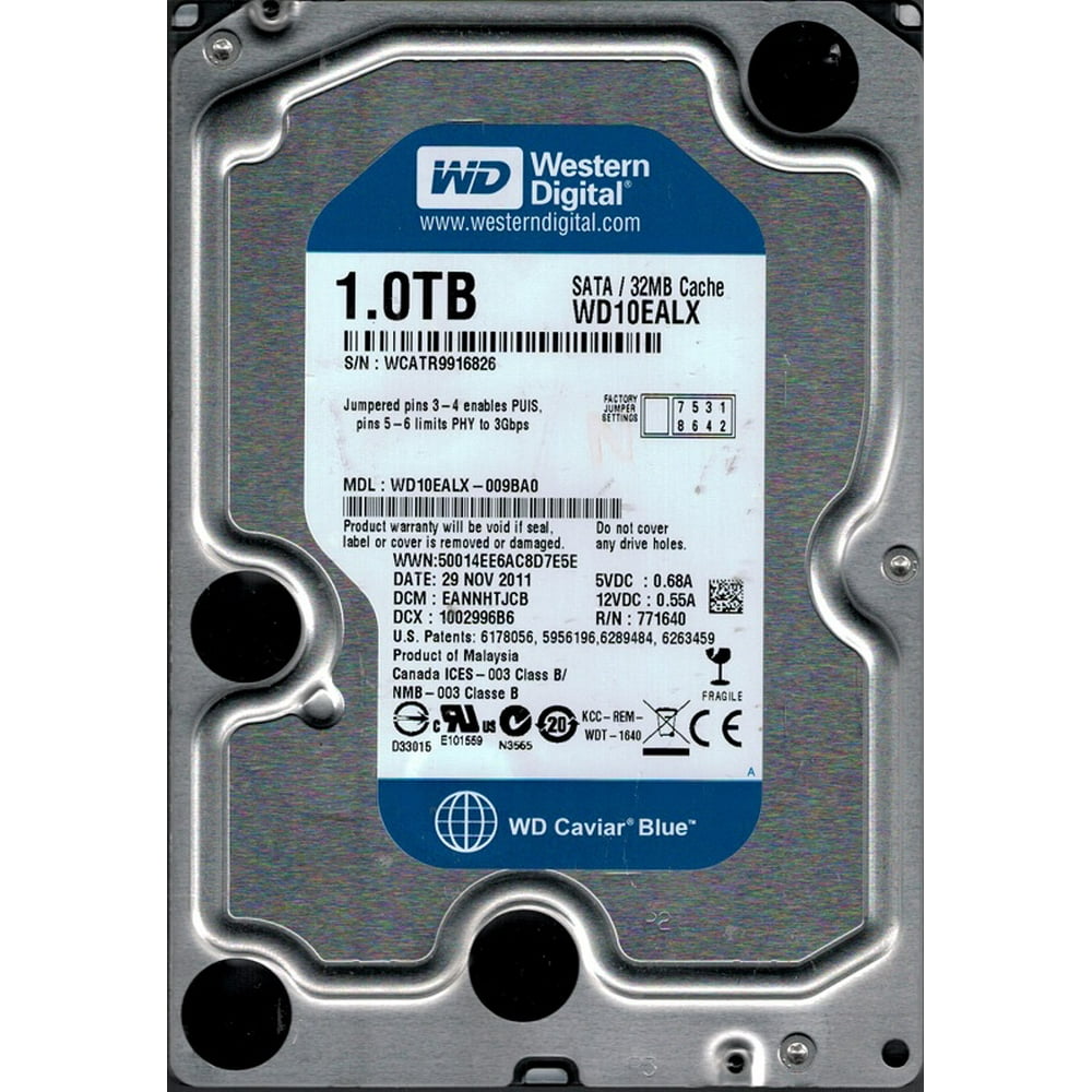 WD10EALX-009BA0 DCM: EANNHTJCB WCATR Western Digital 1TB - Walmart.com ...