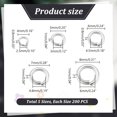 1000Pcs 5 Styles 304 Stainless Steel Open Jump Rings for Chainmaille ...