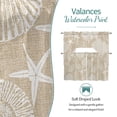 Brown Beige Coastal Kitchen Curtains Sets 24 Inch Length with Valance ...