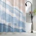 Blue Beach Waves Shower Curtains for Bathroom, Nautical Coastal ...