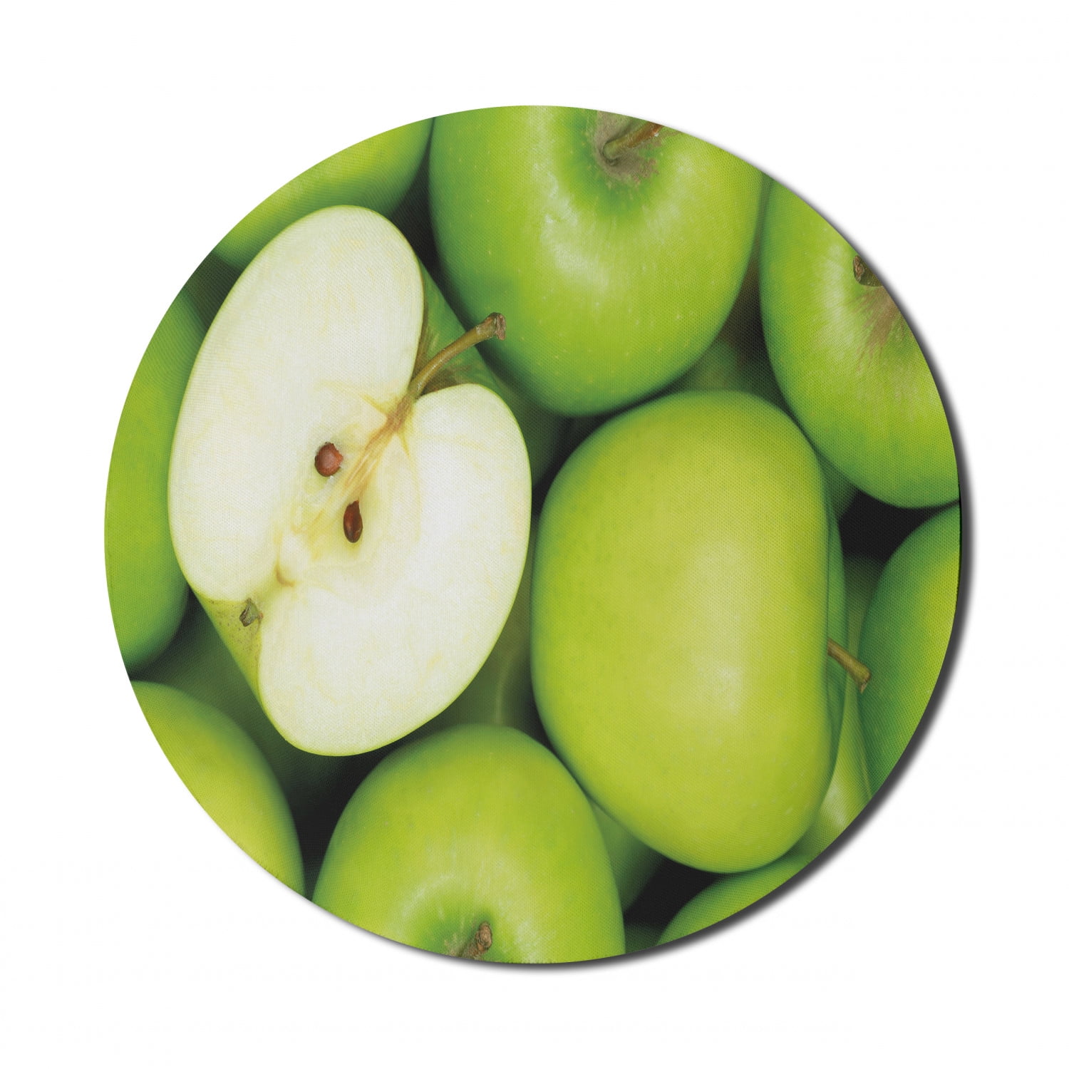 Fruits Mouse Pad for Computers, Realistic Looking Pile of Green Apples ...