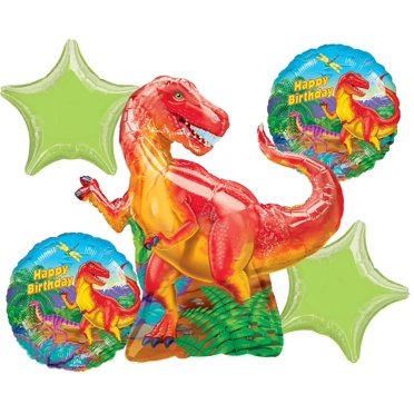 "Jurassic World Dominion 31"" T-Rex Dinosaur Foil Balloon for Birthday Party Decorations ...