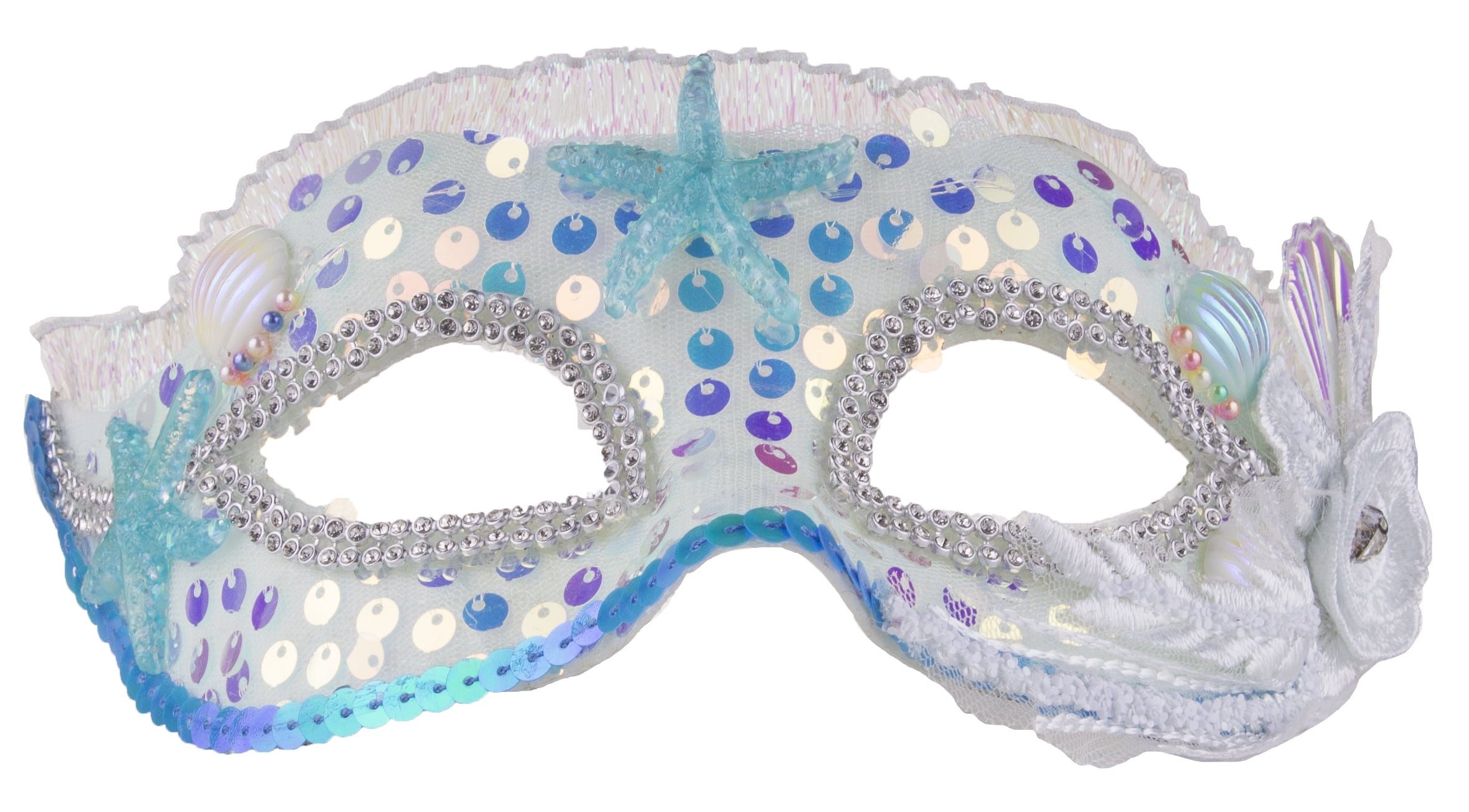 Costume Accessory- Colorful mermaid Mask w/ Rhinestones and Sequins ...