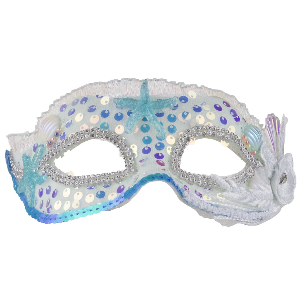 Costume Accessory- Colorful mermaid Mask w/ Rhinestones and Sequins ...