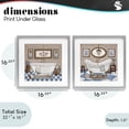 Stupell Industries Tiled Bathroom Views 2 Piece Gray Framed Print Under ...