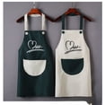 Black PVC Funny Smile Apron Waterproof Oil Proof Big Pocket Kitchen ...